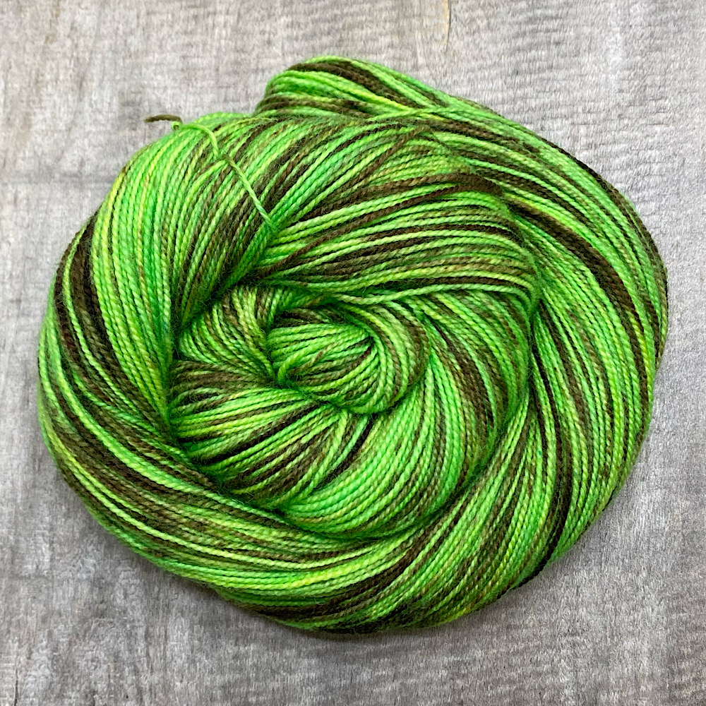 100% BFL Wool 'Chocolate Lime' - Mille Rêves en Laine